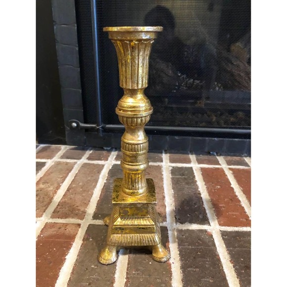 Accents | Stunning Vintage Gold Ornate Candlestick Holder 11 Inches ...